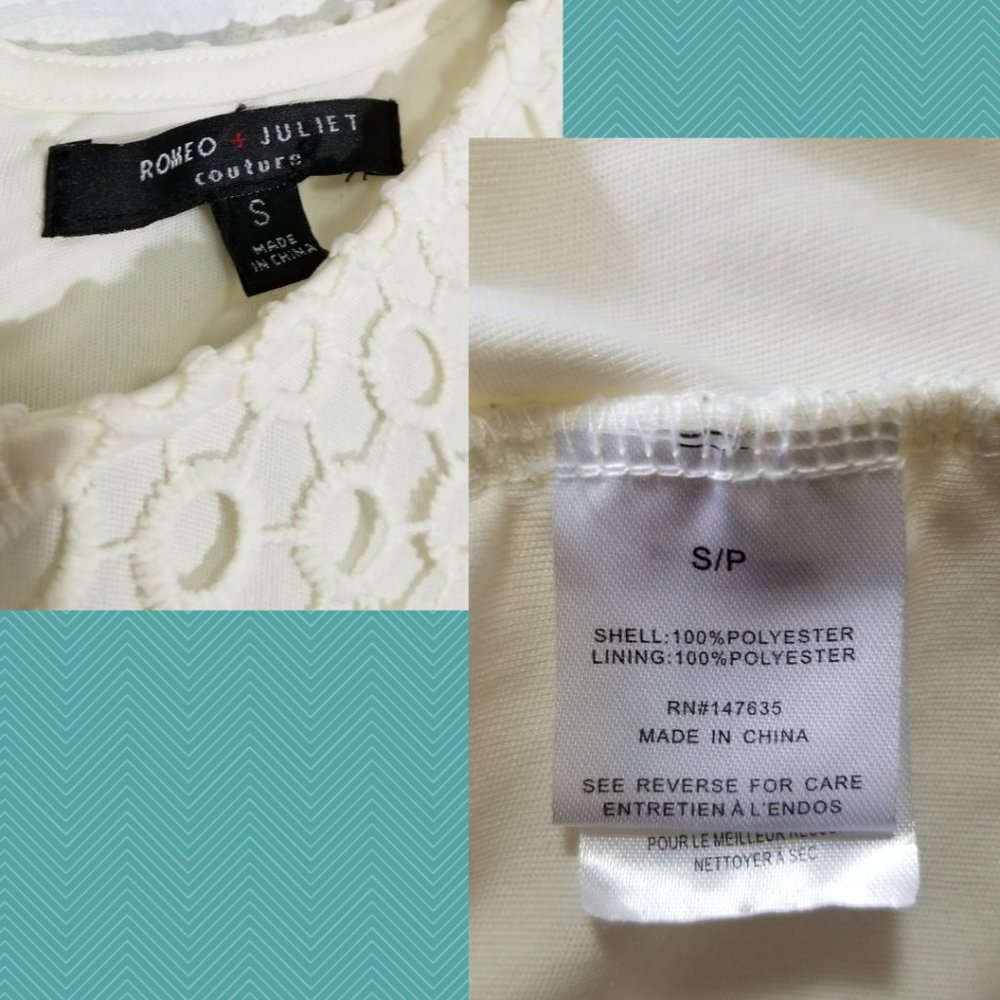 Romeo + Juliet Couture Ivory Lace Overlay Dress - Gem